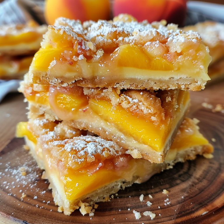 Heavenly Summer Peach Bars - recipeshomely