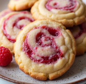 Raspberry Swirl Cookies: - recipeshomely