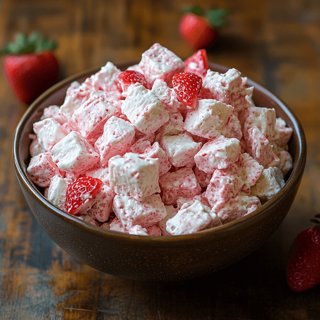 Easy Strawberry Shortcake Puppy Chow - Perfect Summer