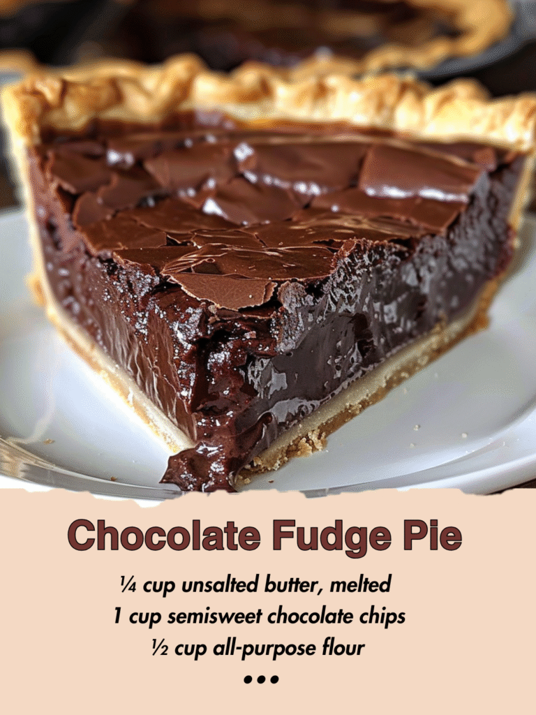 Chocolate Fudge Pie Recipe – Easy, Gooey & Old-Fashioned