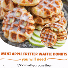 Mini Apple Fritter Waffle Donuts Recipe | Easy Breakfast Treat